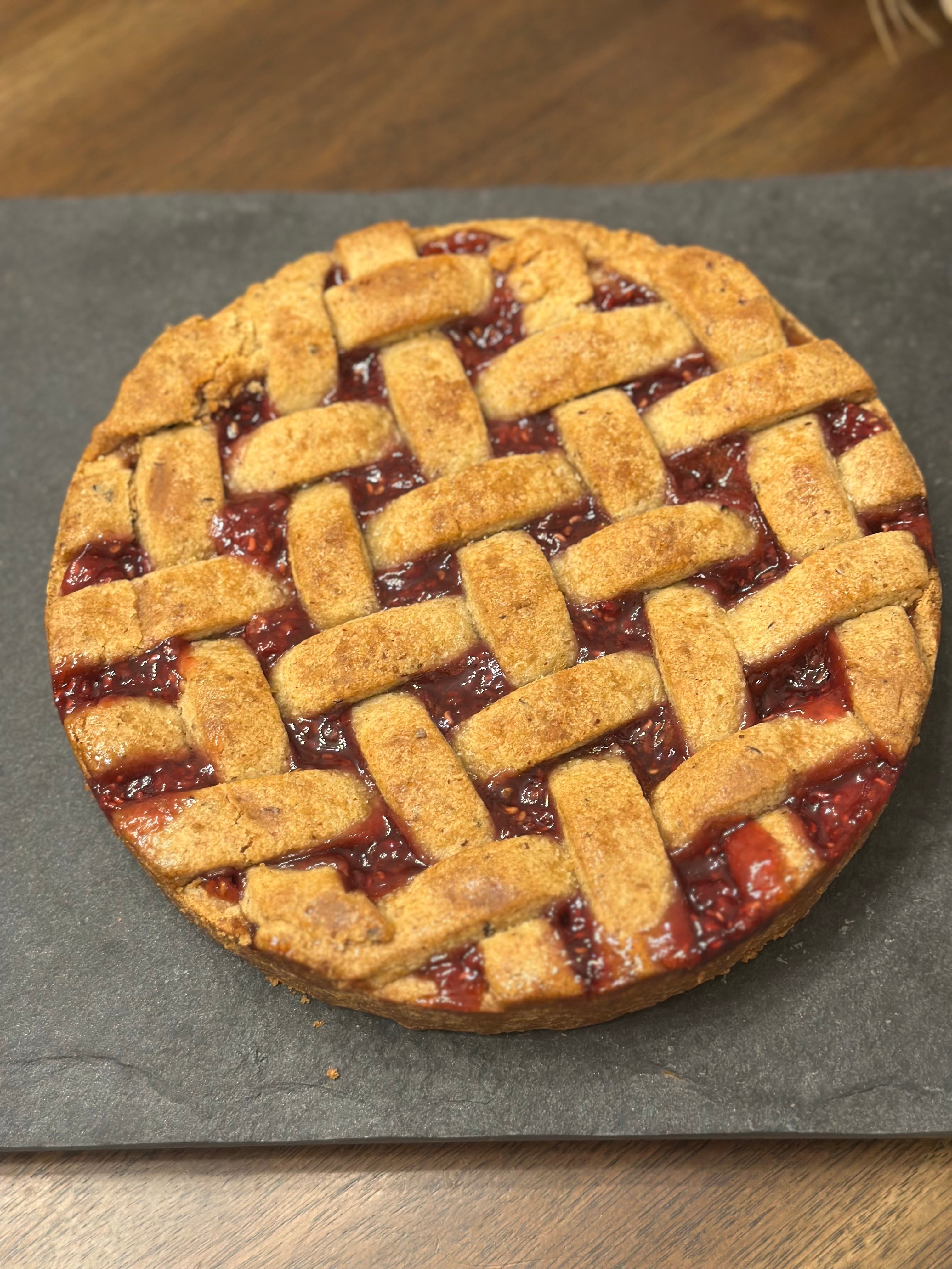 Raspberry Linzer Tart – Kneads • Bakery • Café • Mill